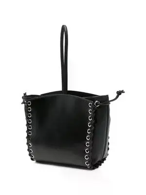 Patrizia Pepe Lace-up Leather Bucket Bag