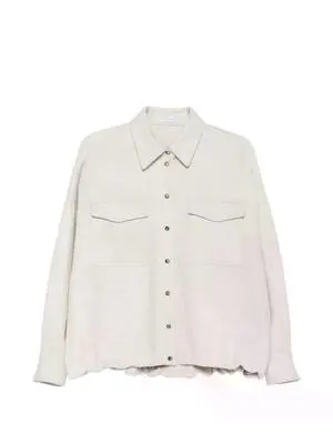 Brunello Cucinelli Buttoned Flap-pocket Jacket - White