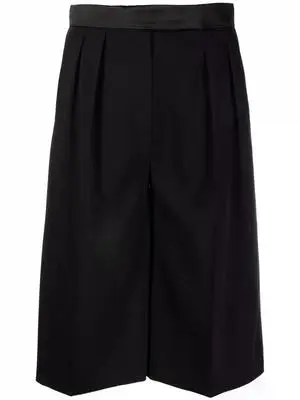 Max Mara Tailored Pleated Bermuda Shorts - Black