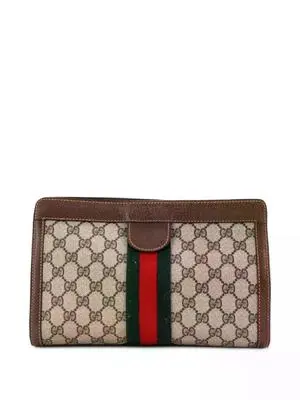 Gucci Ophidia Gg Coated Canvas Clutch Bag