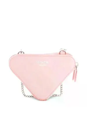 Prada Saffiano Leather Mini Crossbody Bag - Pink