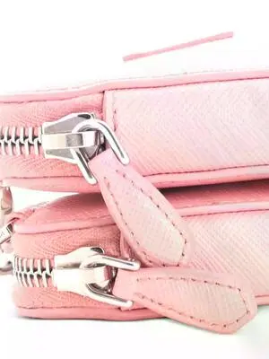 Prada Saffiano Leather Mini Crossbody Bag - Pink