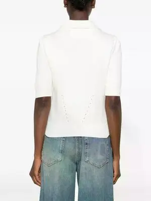 Ermanno Scervino Lace-up Perforated T-shirt - White