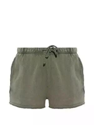 American Vintage Raw-hem Drawstring Shorts - Green