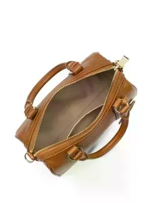 LANCASTER Grained Leather Tote Bag - Brown