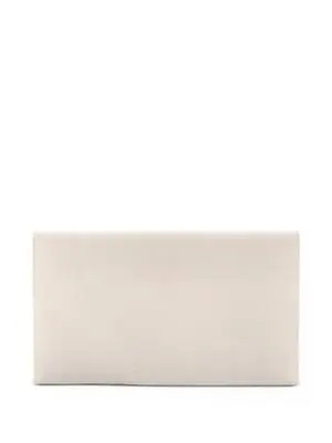 Saint Laurent Uptown Pouch Leather Clutch Bag - Neutrals