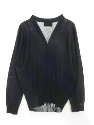 Prada V-neck Wool Cardigan - Blue