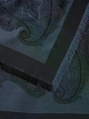 Etro Paisley-jacquard Frayed Scarf