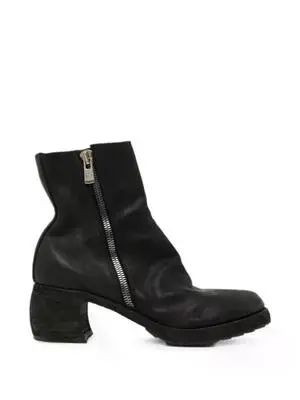 Yohji Yamamoto X Guidi Edition Oblique Side-zip Boots - Black