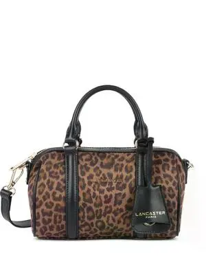 LANCASTER Leopard-print Logo-detail Shoulder Bag - Brown