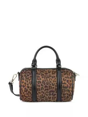 LANCASTER Leopard-print Logo Detail Shoulder Bag - Brown