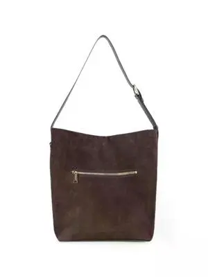 LANCASTER Suede Zip-fastening Shoulder Bag - Brown