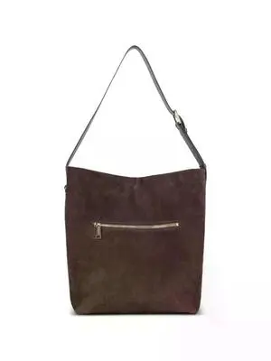LANCASTER Suede Zip-fastening Shoulder Bag - Brown