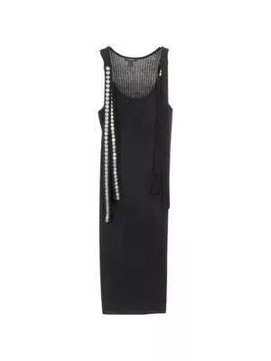 LOUIS VUITTON 2010s Snap-button Sleeveless Midi Dress - Black