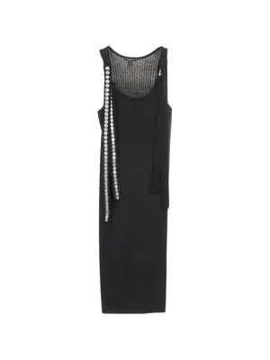 LOUIS VUITTON Sleeveless Snap-button Knit Midi Dress - Black