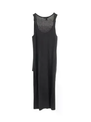 LOUIS VUITTON Sleeveless Snap-button Knit Midi Dress