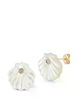 Mateo Venus Shell Diamonds Earrings