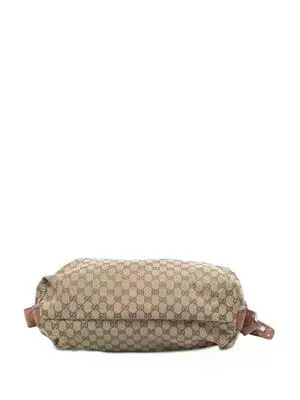 Gucci 2016-2026 Medium Gg Canvas Bamboo Bar Tote Bag - Neutrals