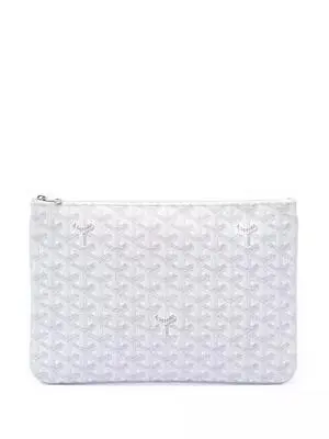 Goyard 2017 Goyardine Senat Mm Clutch Bag - White