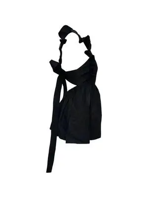 SELF-PORTRAIT Ruffled Tie-back Blouse