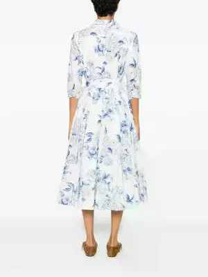 LAVI COUTURE Floral Print Belted Dress