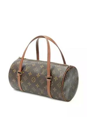 LOUIS VUITTON Papillon Monogram Canvas Cylinder Tote Bag