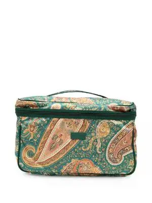 Etro Paisley-print Wash Bag - Green