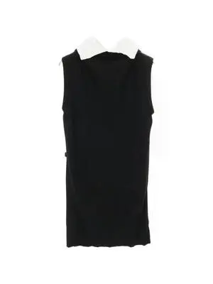 LOUIS VUITTON 2010s Sleeveless Collared Mini Dress - Black
