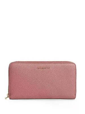 COCCINELLE Large Metallic Grained Leather Wallet