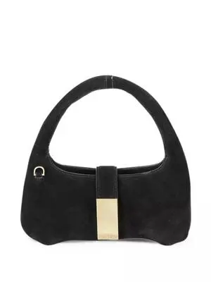 MOULIEBRE Logo-plaque Suede Tote Bag - Black