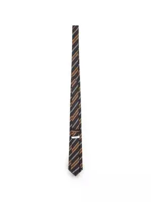LARDINI Striped-pattern Silk Tie