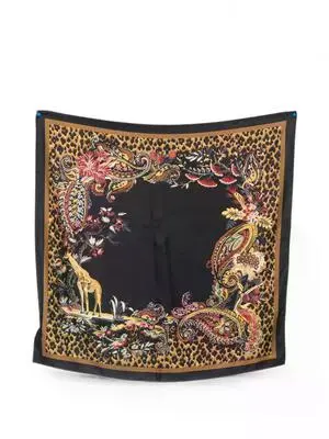 Etro Paisley Leopard-print Scarf