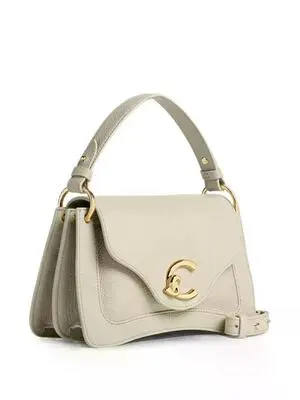 COCCINELLE Small C-me Logo-plaque Tote Bag - Neutrals