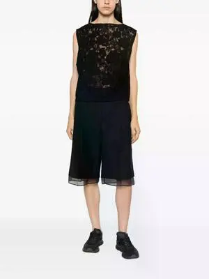 Simone Rocha Sleeveless Floral Lace Top