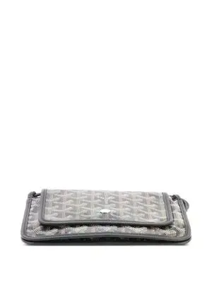 Goyard Plumet Clutch Wallet Coated Canvas Crossbody Bag - Black