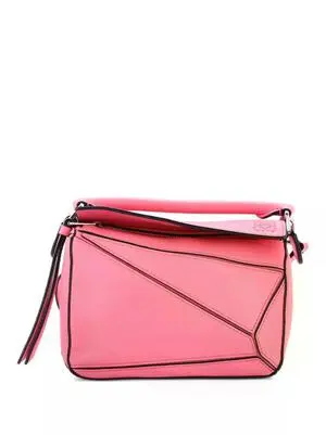 Loewe Puzzle Bag Leather Mini Crossbody Bag - Pink