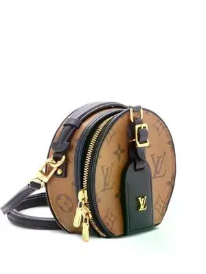 LOUIS VUITTON Petite Boite Chapeau Bag Reverse Monogram Canvas Shoulder Bag - Brown