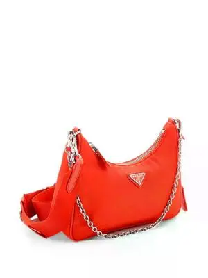 Prada Double Pouch Convertible Tessuto Small Crossbody Bag