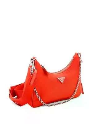 Prada Tessuto Convertible Crossbody Bag - Orange