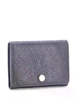 LOUIS VUITTON Multicartes Monogram Empreinte Leather Card Holder - Black