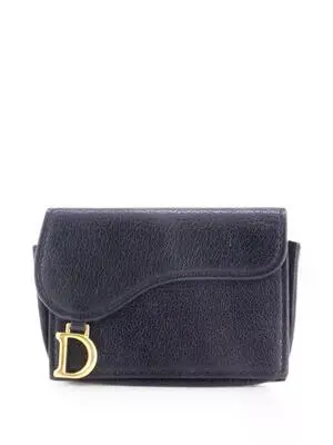 Dior Saddle Lotus Wallet Leather Mini Small Wallets