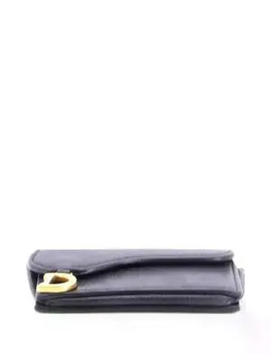 Dior Saddle Lotus Wallet Leather Mini Small Wallets
