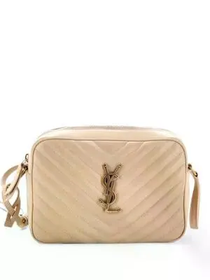 Saint Laurent Saint Laurent Lou Camera Bag Matelassé Chevron Leather Small Crossbody Bag Neutrals