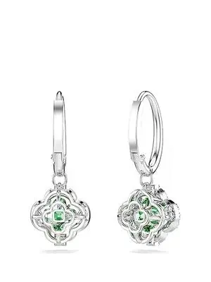 SWAROVSKI Una Angelic Clover-charm Drop Earrings - Silver
