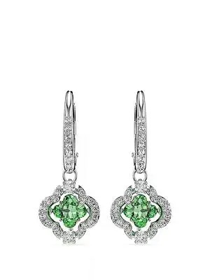 SWAROVSKI Una Angelic Clover-charm Drop Earrings - Silver