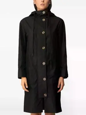 TWINSET Hooded Trench Coat - Black