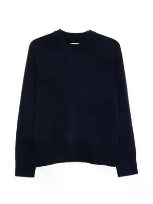 Loulou De Saison Ribbed-trim Crew-neck Knit - Blue