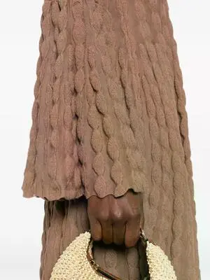 ANTONINO VALENTI Textured Bell-sleeve Mini Dress