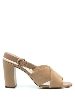 TOD'S Suede 100mm Slingback Sandals