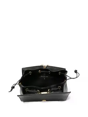 Patrizia Pepe Logo-plaque Drawstring Clutch Bag